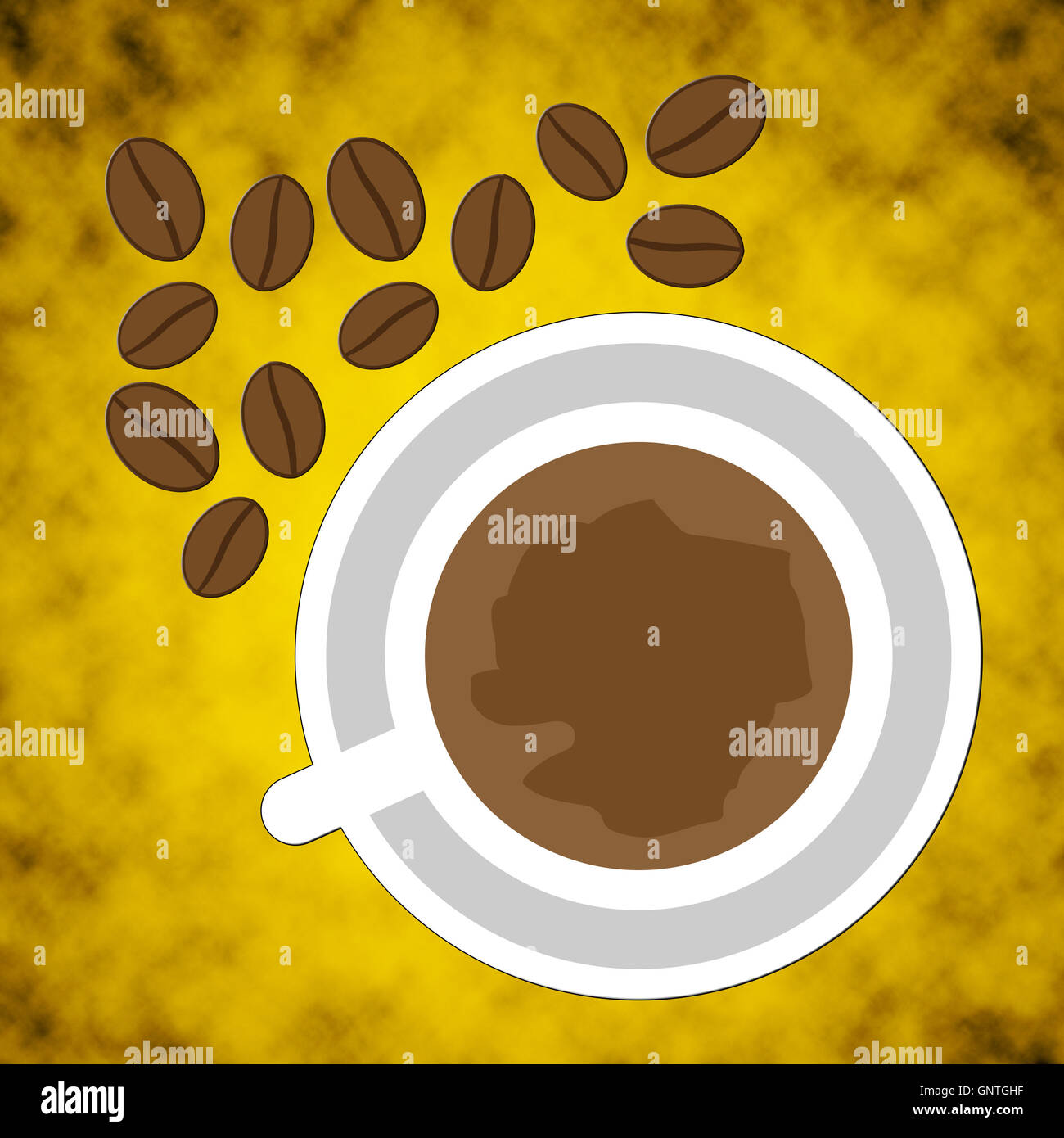 Coffee Beans Representing Cafe Drink And Caffeine Stock Photo - Alamy