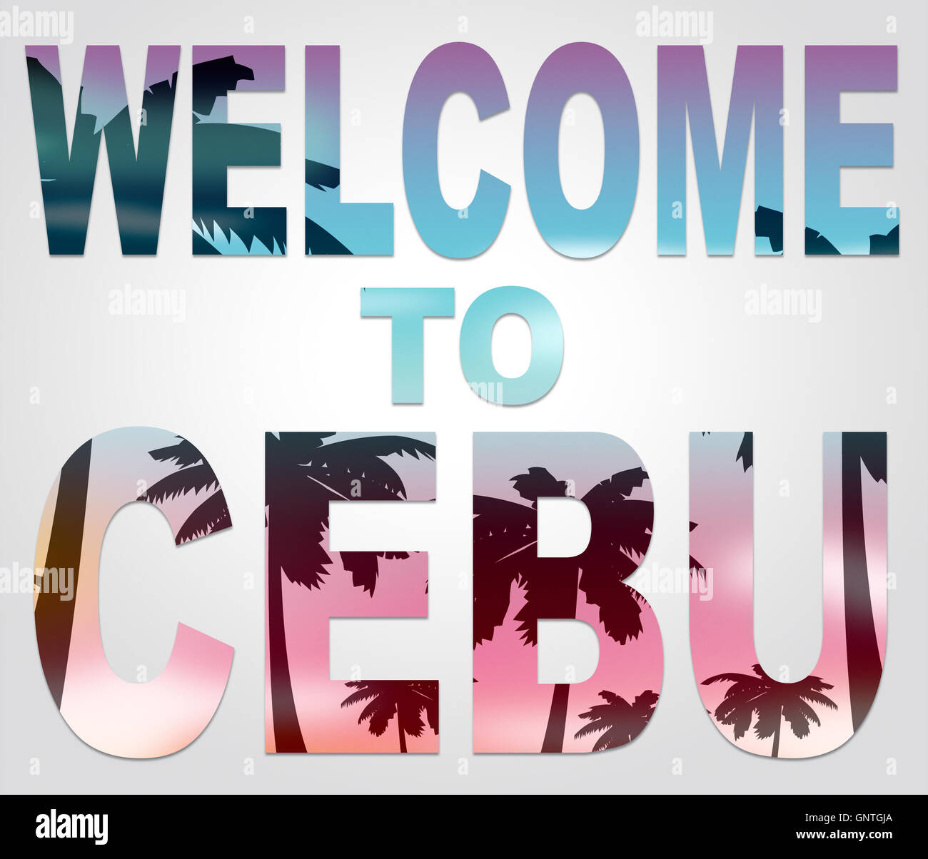 Welcome To Cebu Representing Philippines Vacations And Holidays Stock ...