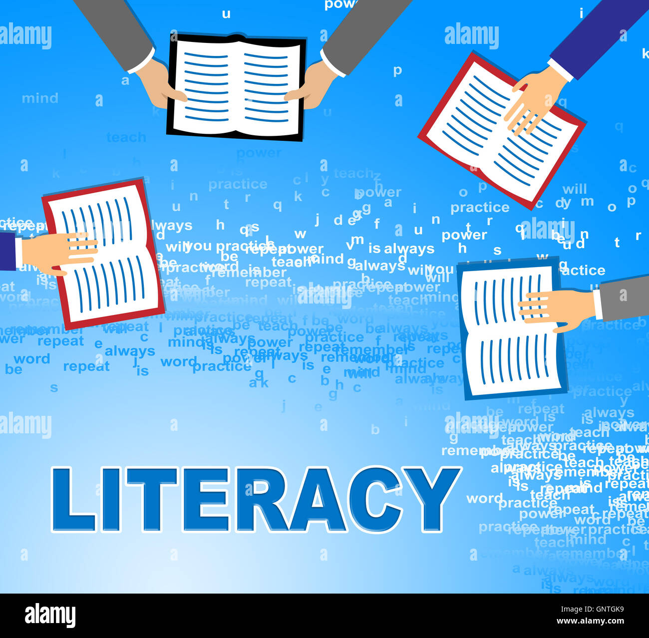Literacy Books Showing Literature Reading And Ability Stock Photo - Alamy