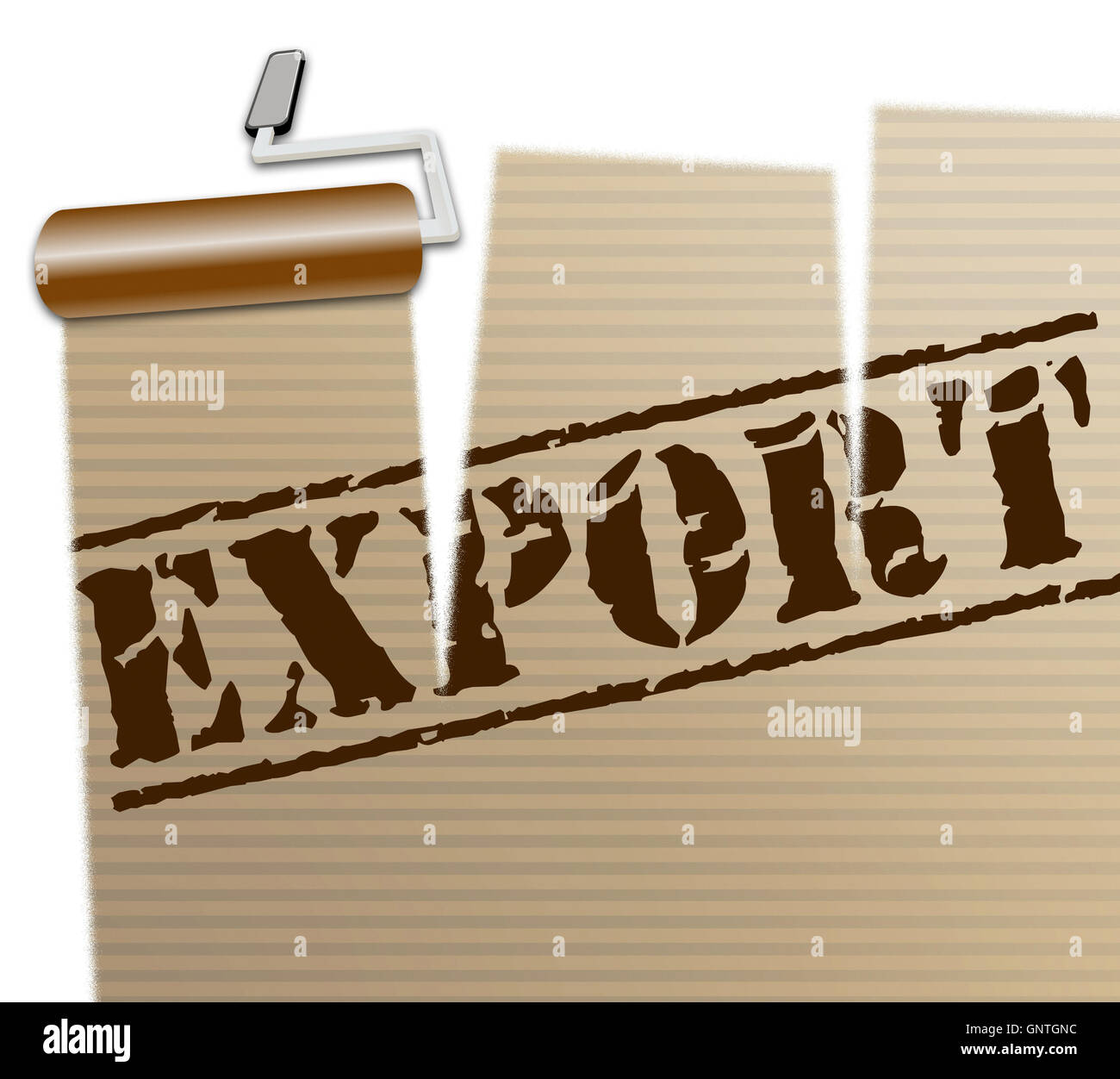 Export Word Showing Sell Overseas 3d Rendering Stock Photo - Alamy