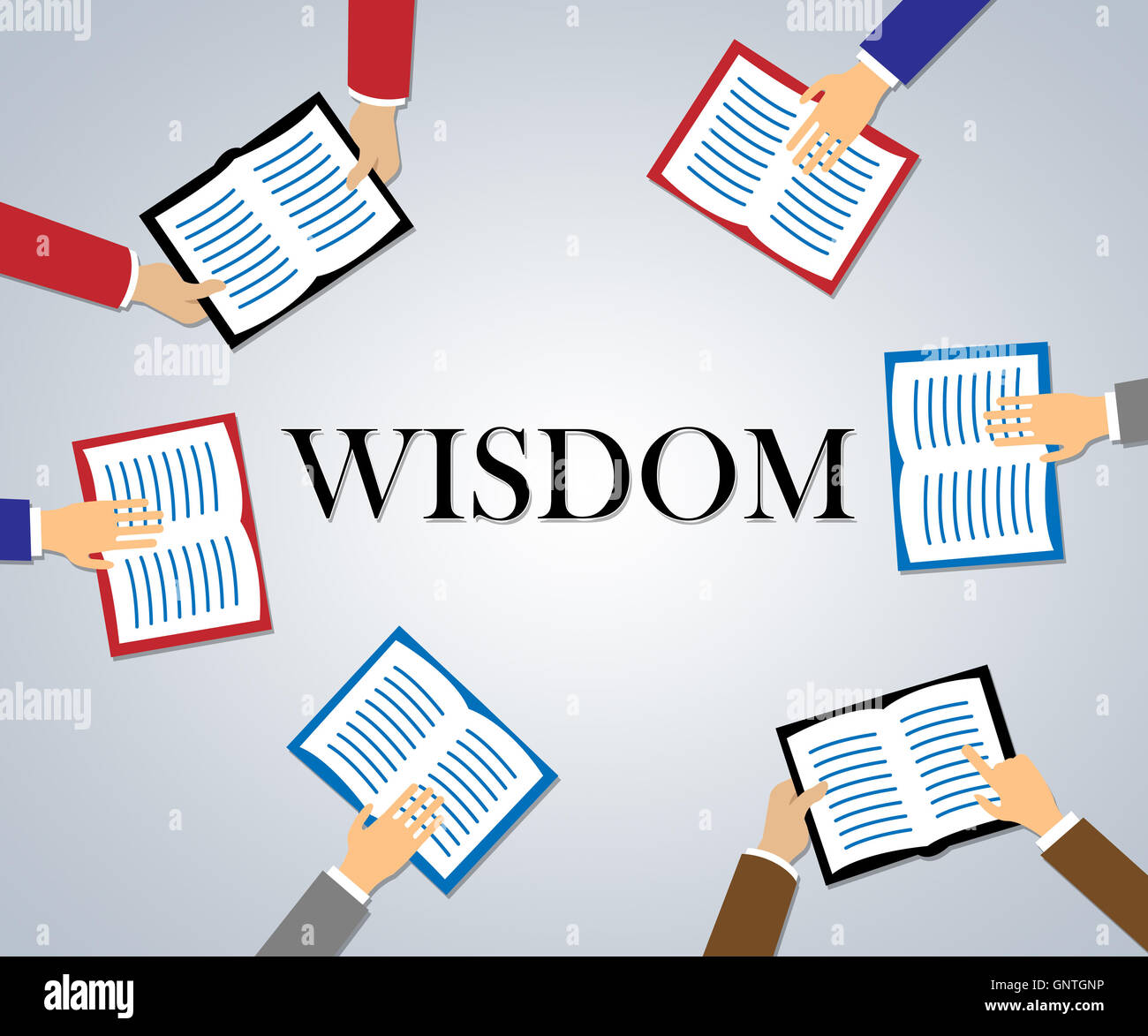 Wisdom Books Showing Education Fiction And Academic Stock Photo - Alamy