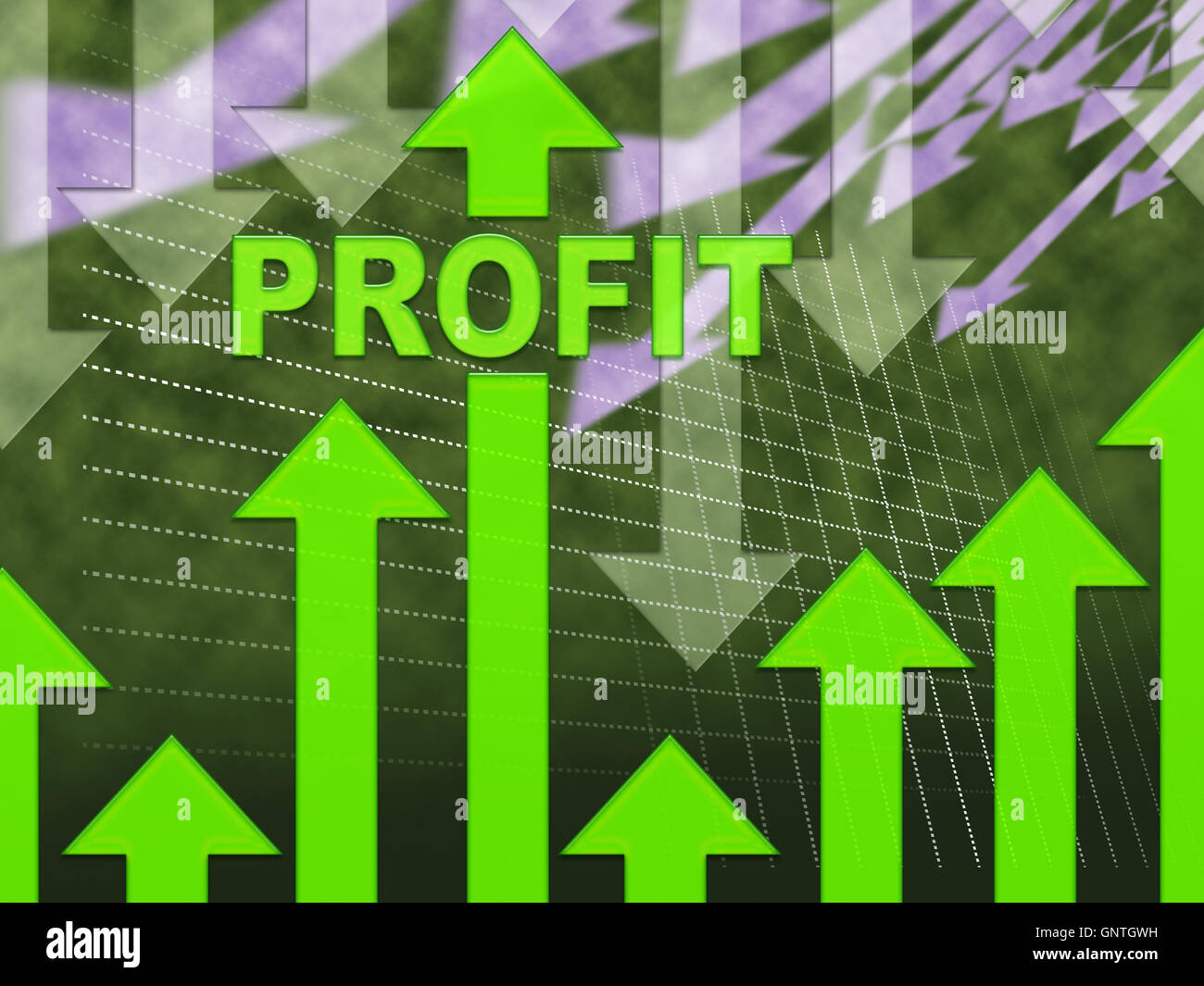 Profit Graph Showing Growth Earning And Income Stock Photo - Alamy