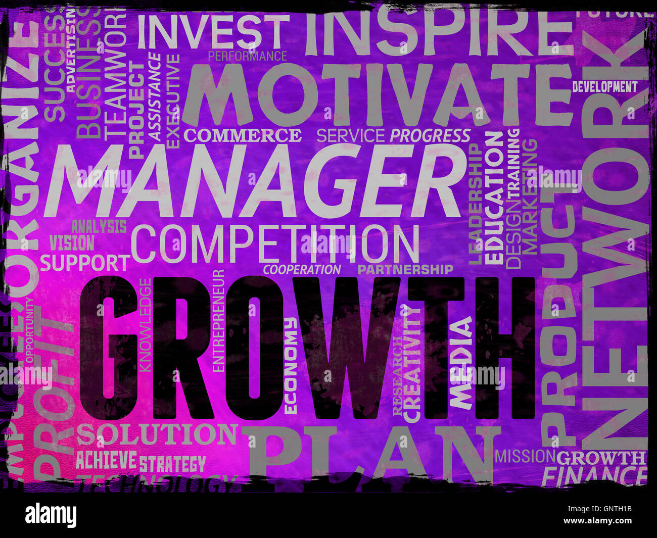 Growth Words Indicating Improvement Growing And Expansion Stock Photo ...
