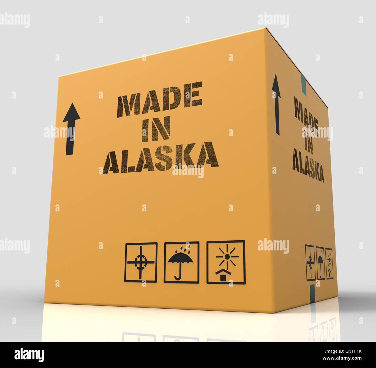 Made In Alaska Representing Alaskan Product 3d Rendering Stock Photo ...