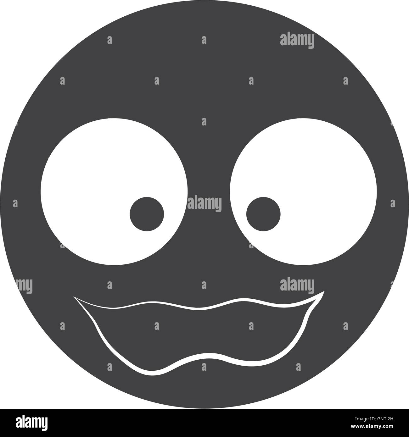 silhouette face emoticon scared silhouette isolated Stock Vector Image ...