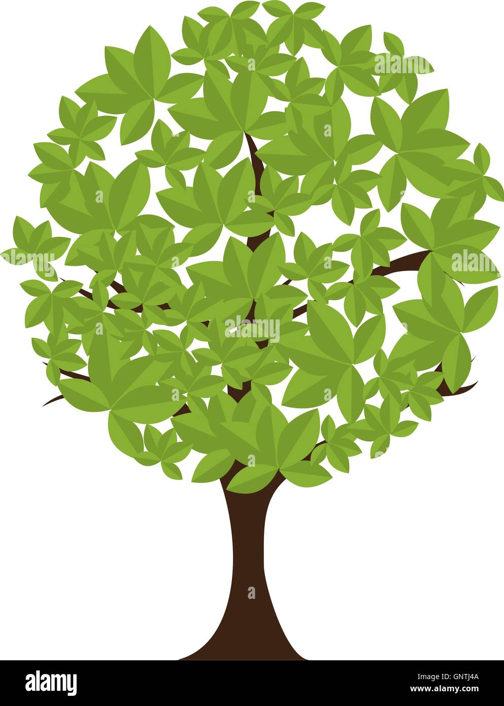 icon tree recycle environment isolated Stock Vector Image & Art - Alamy