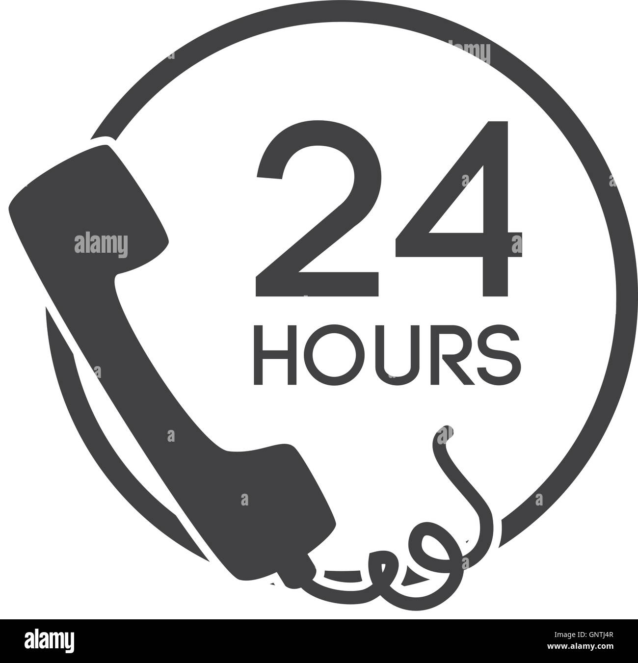 telephone serivce 24 hours isolated Stock Vector Image & Art - Alamy