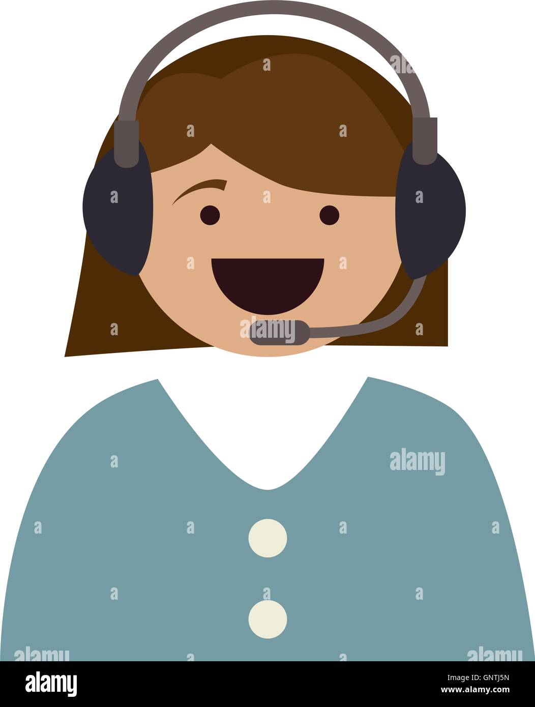 silhouette cartoon woman call center service isolated Stock Vector ...