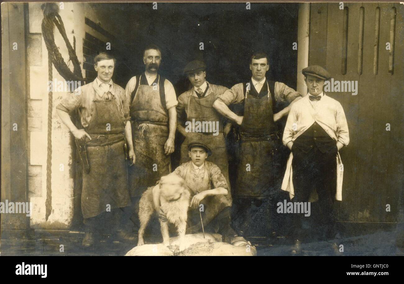 Portrait of abattoir workers Stock Photo - Alamy