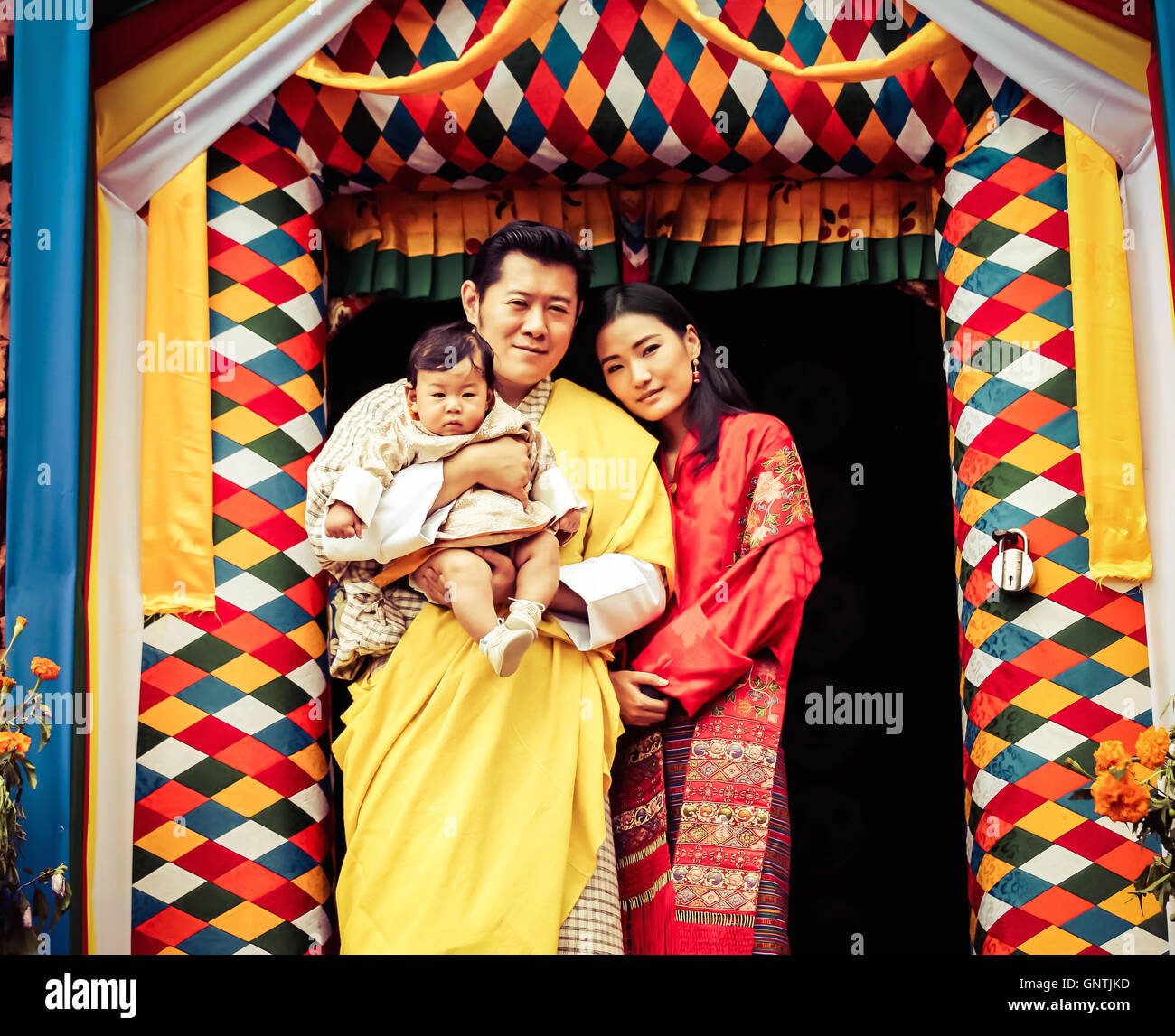 Bhutan The Prince The Gyalsey with Majesty King Jigme Khesar Namgyel Wangchuck and Majesty Queen ...