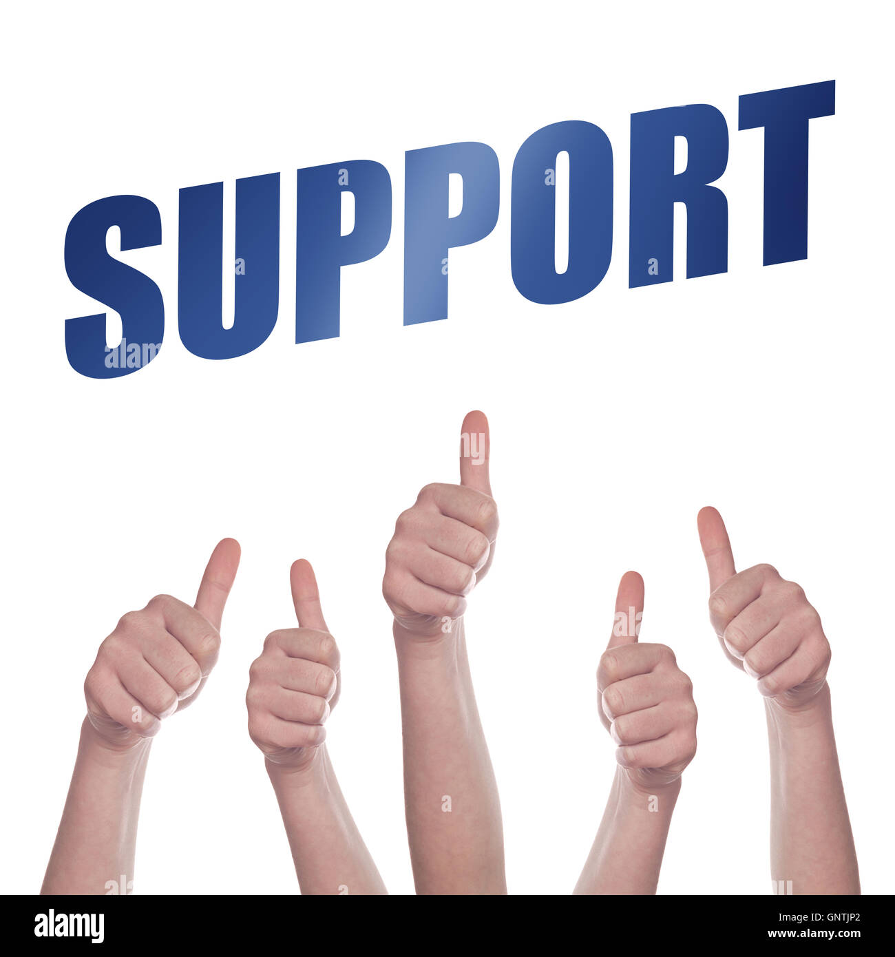 Thumbs up for Support concept, hands approving and endorsing Stock ...