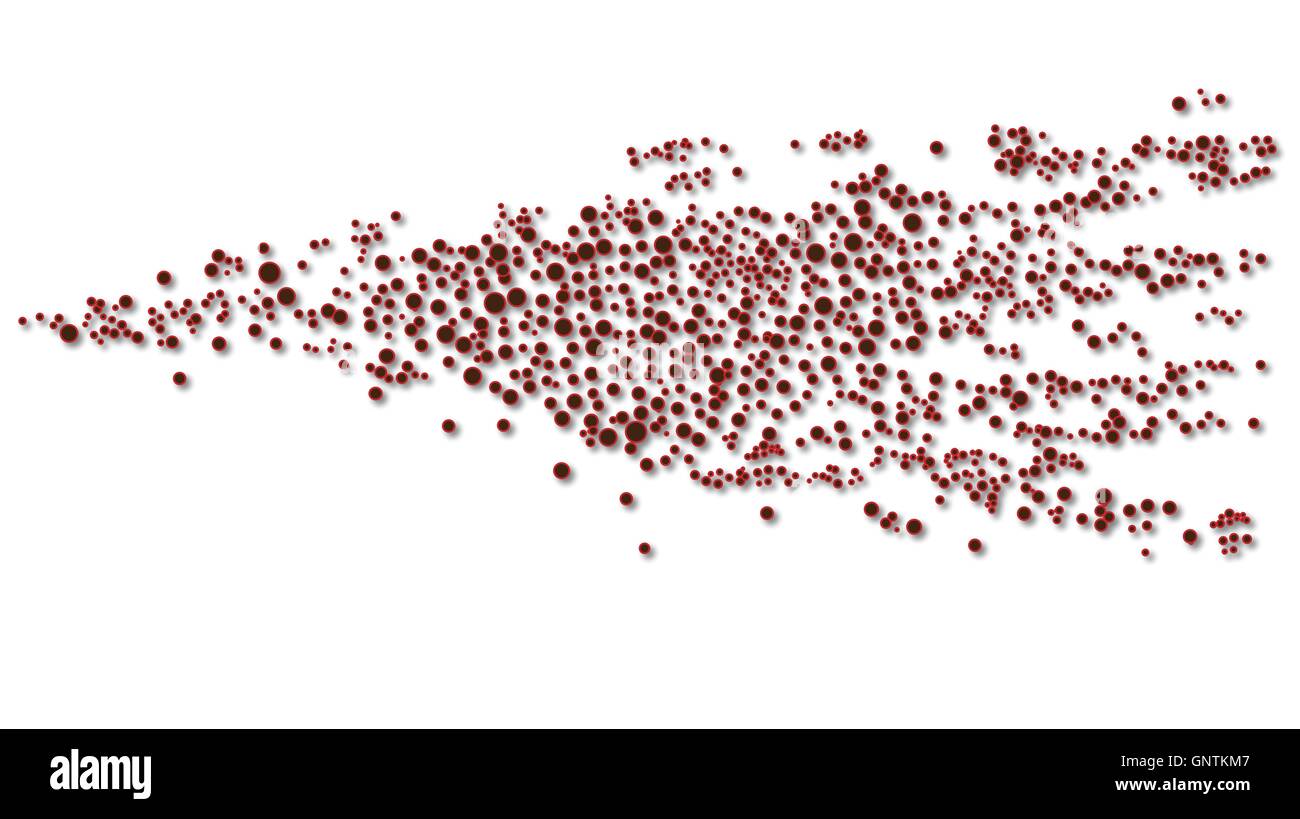 An explosion of dark dots over a white background Stock Vector Image ...