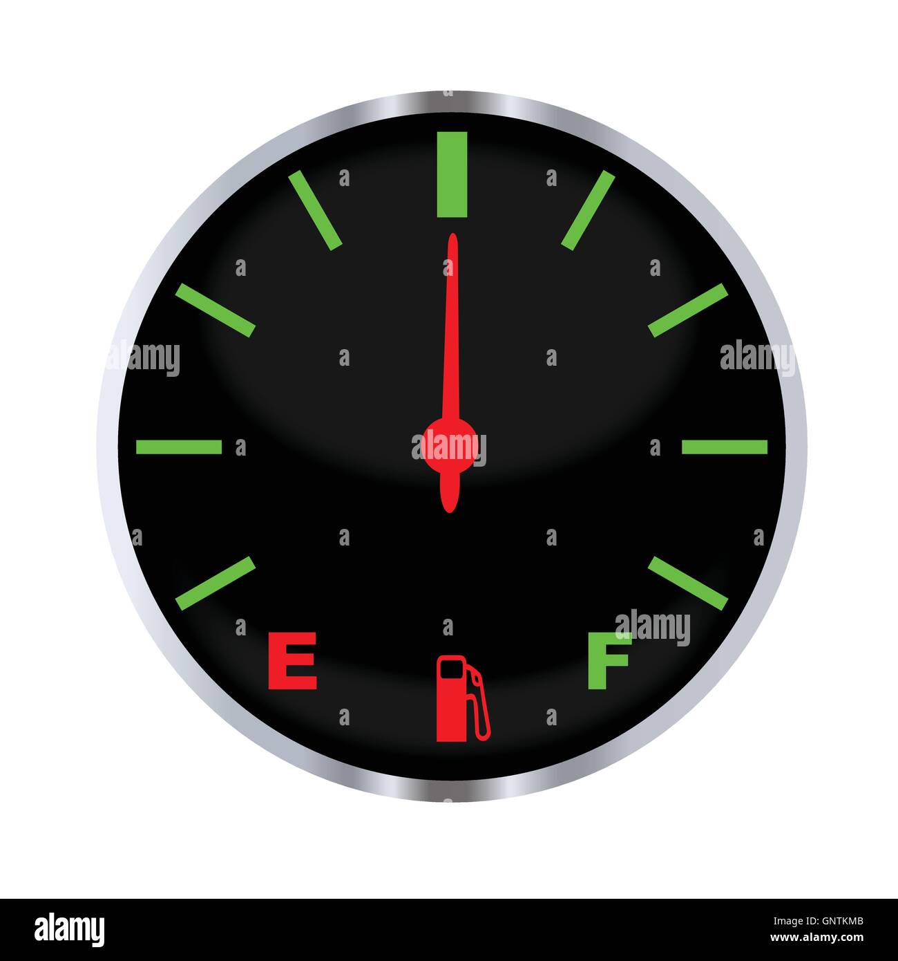 A typical vehicle fuel gauge at the half way mark Stock Vector Image ...