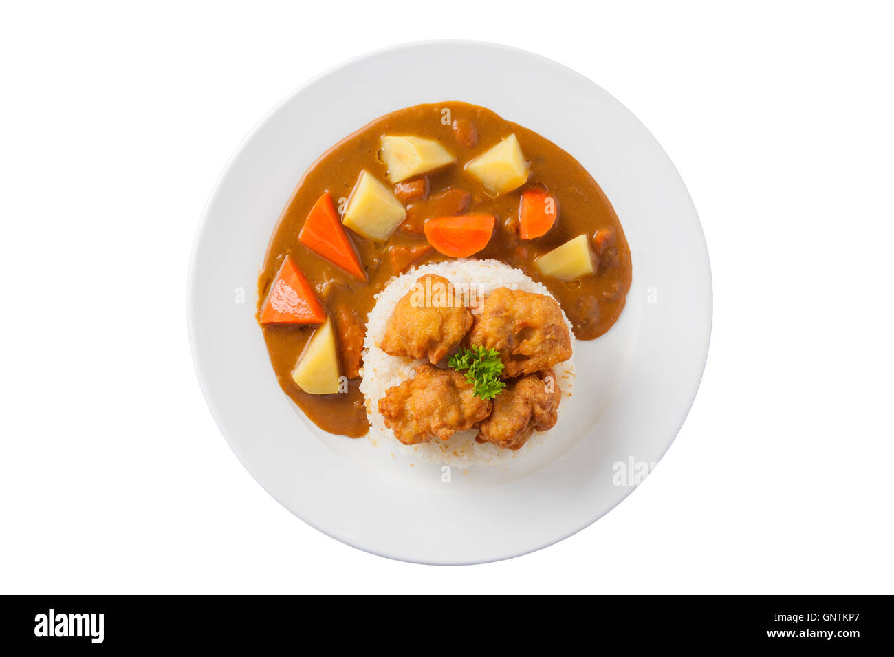 Fried rice top view Cut Out Stock Images & Pictures - Alamy