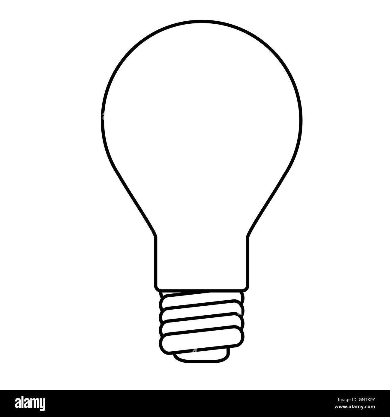 Light bulb over white Black and White Stock Photos & Images - Alamy