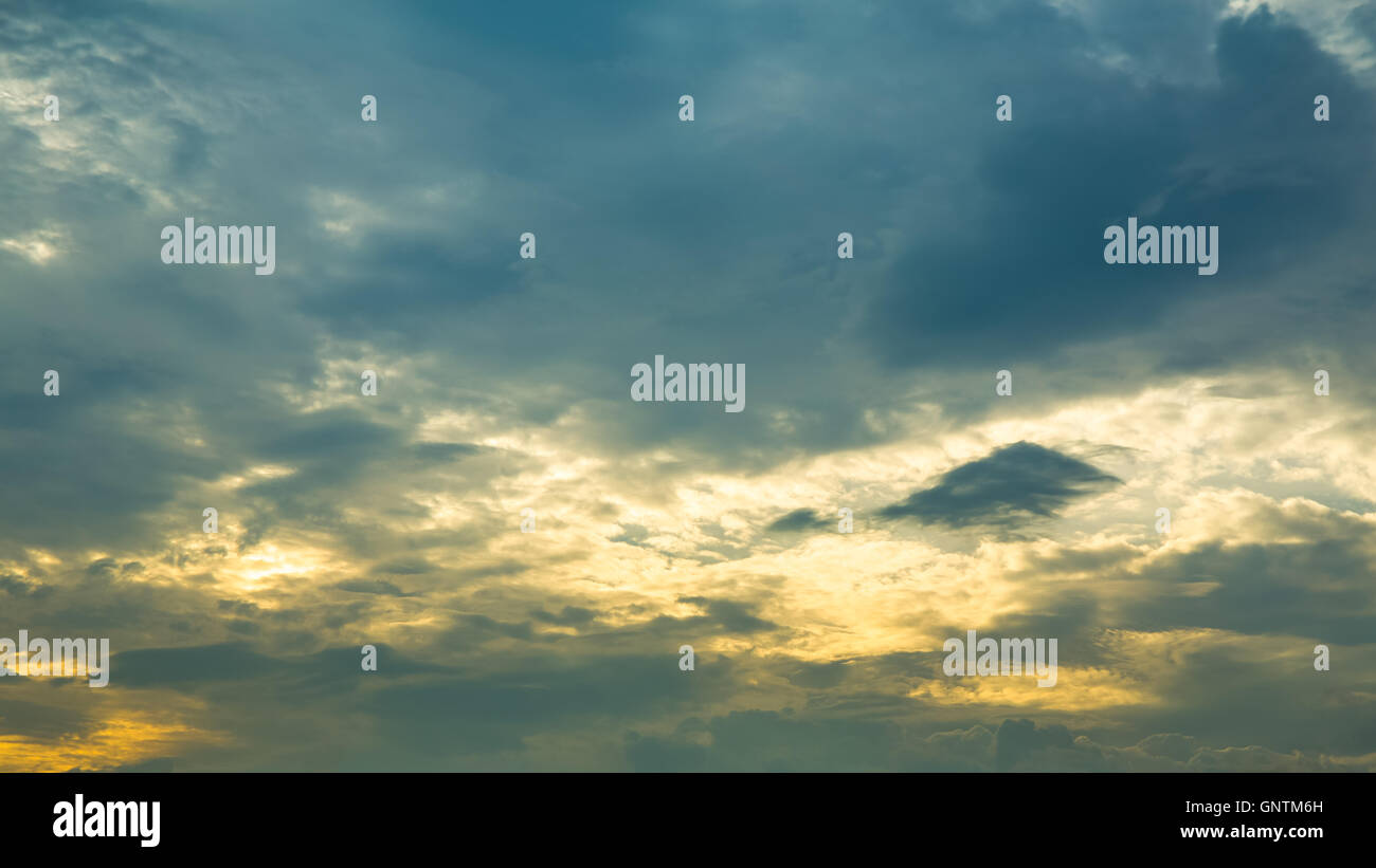 Background of sky with clouds at sunset or sunrise in HDR Stock Photo ...