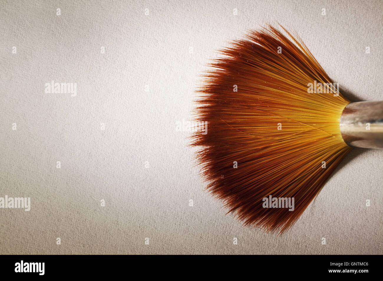 Closeup view of a new paintbrush on white paper Stock Photo - Alamy