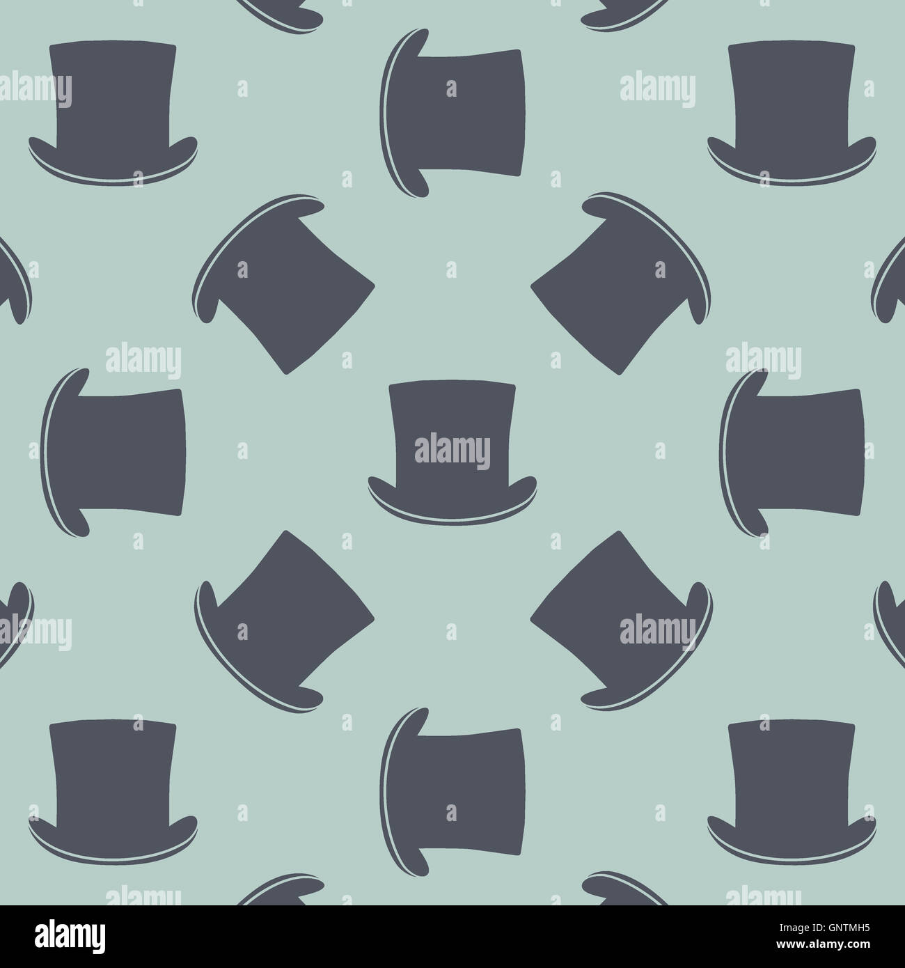 Vintage cylinder hat seamless pattern Stock Photo - Alamy