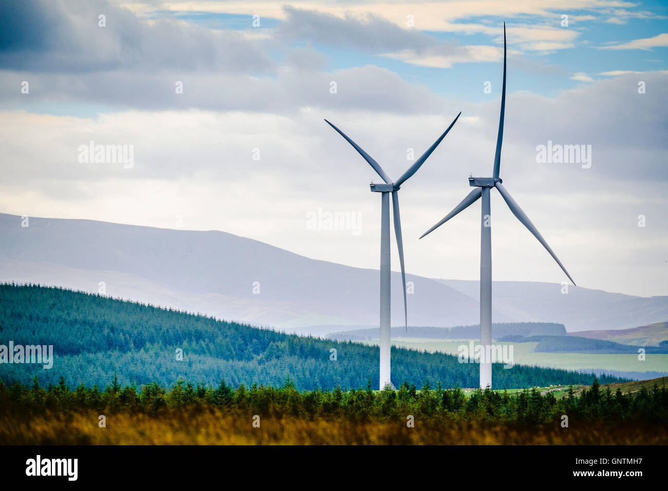 Wind Turbines in South Lanarkshire, Scotland Stock Photo - Alamy