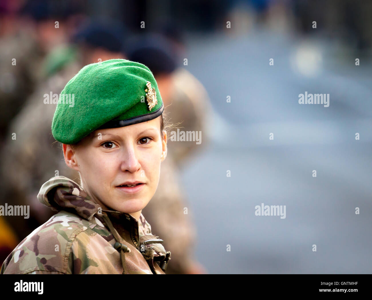 Signals Regiment at Haverfordwest 2014 for presentation of medals Stock ...