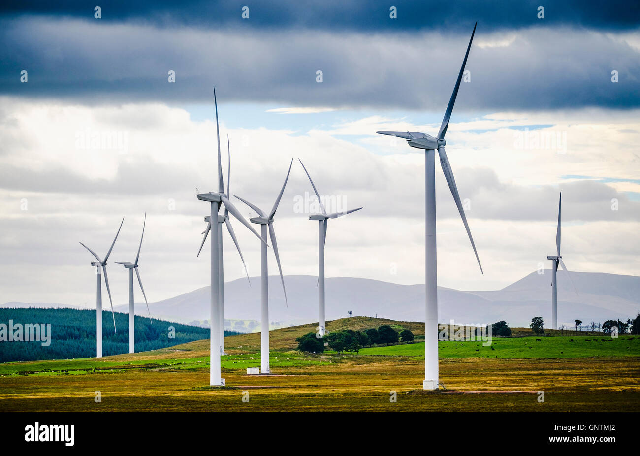 Wind Turbines in South Lanarkshire, Scotland Stock Photo - Alamy