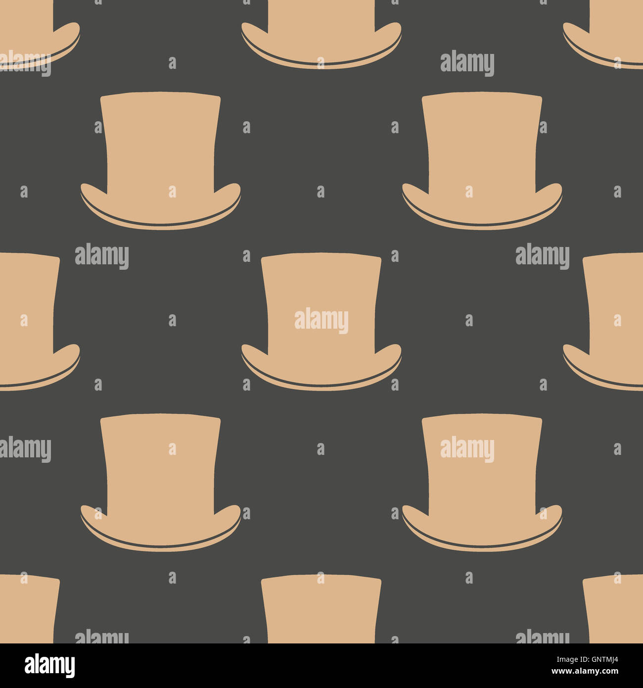 Vintage cylinder hat seamless pattern Stock Photo - Alamy