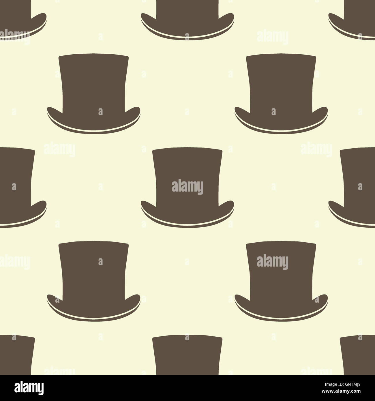 Vintage cylinder hat seamless pattern Stock Photo - Alamy