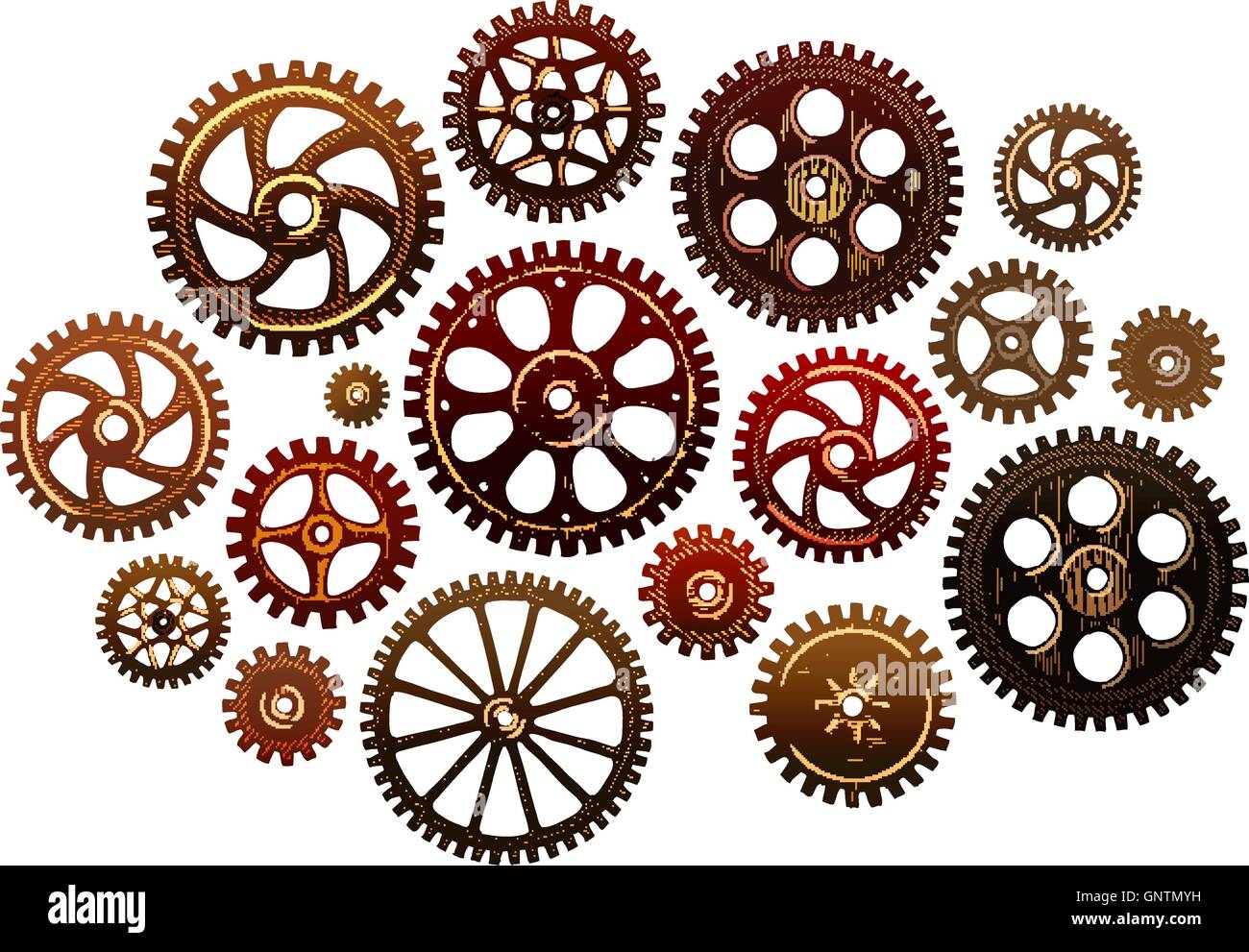 Set of gear wheels. Industry. Vector illustration Stock Vector Image ...