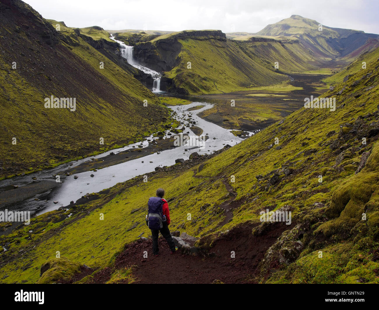 Ofaerufoss, Eldgjá, Iceland Stock Photo - Alamy