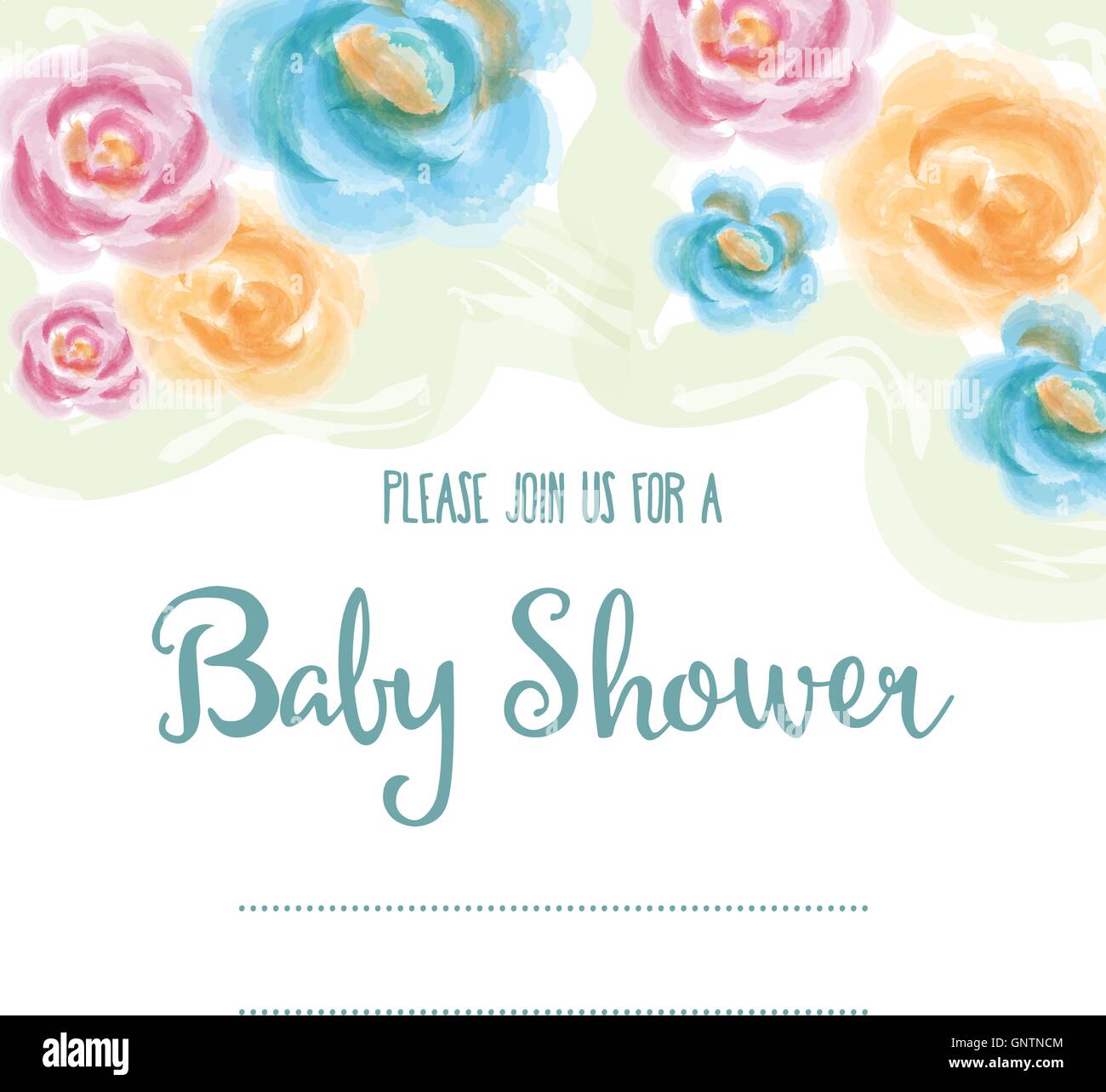 Beautiful watercolor floral set Stock Vector Images - Alamy