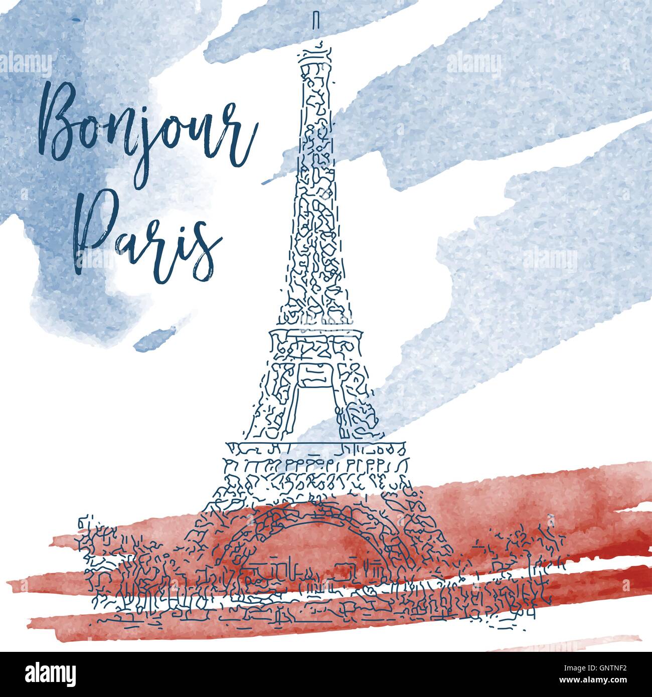 Eiffel tower great view Stock Vector Images - Alamy