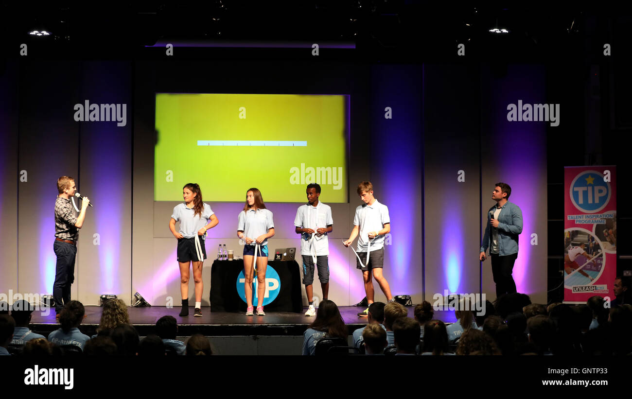 Talent Inspiration Programme (TIP) presentation on day one of the School Games 2016 ...