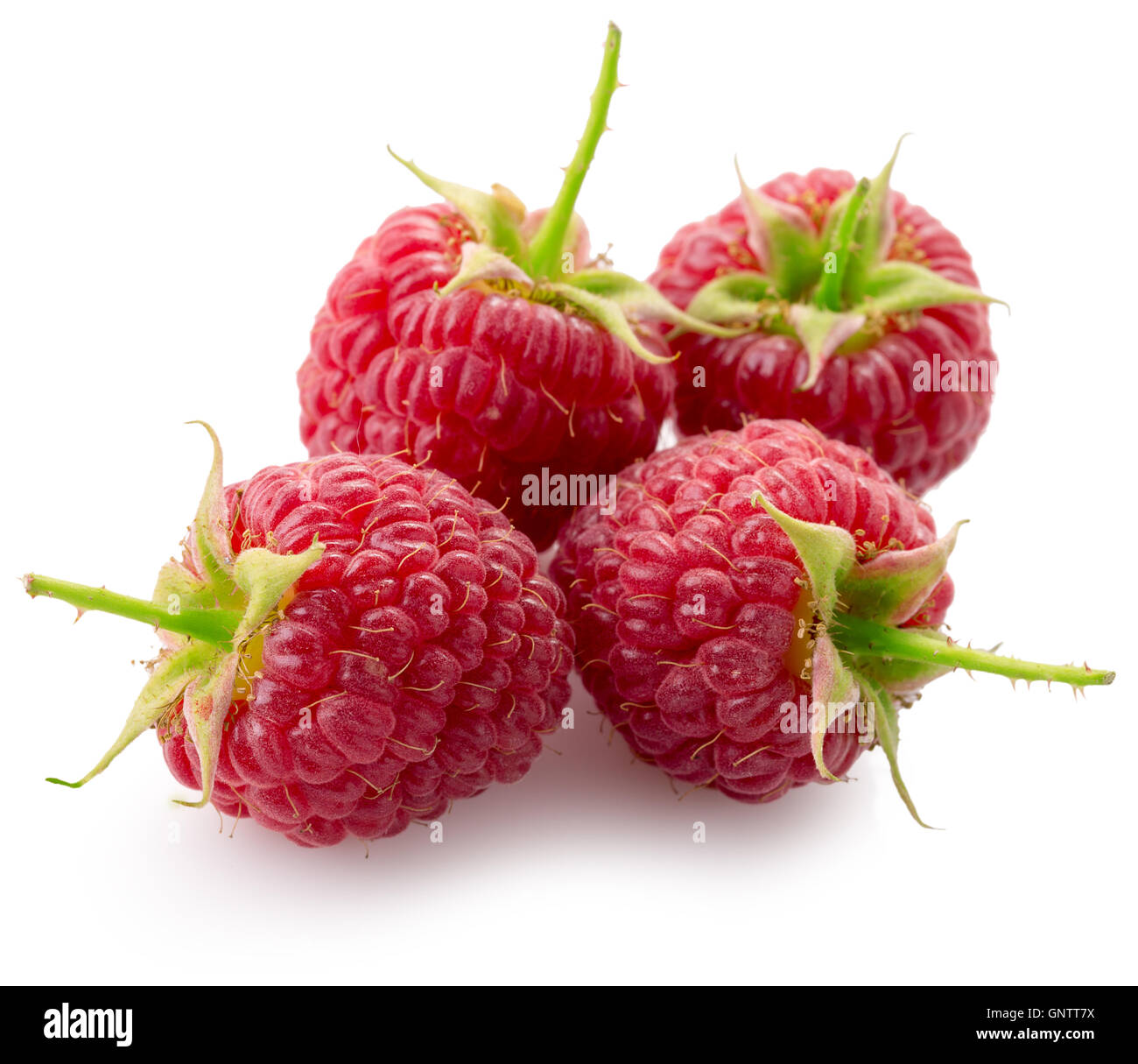 raspberries isolated on the white background Stock Photo - Alamy