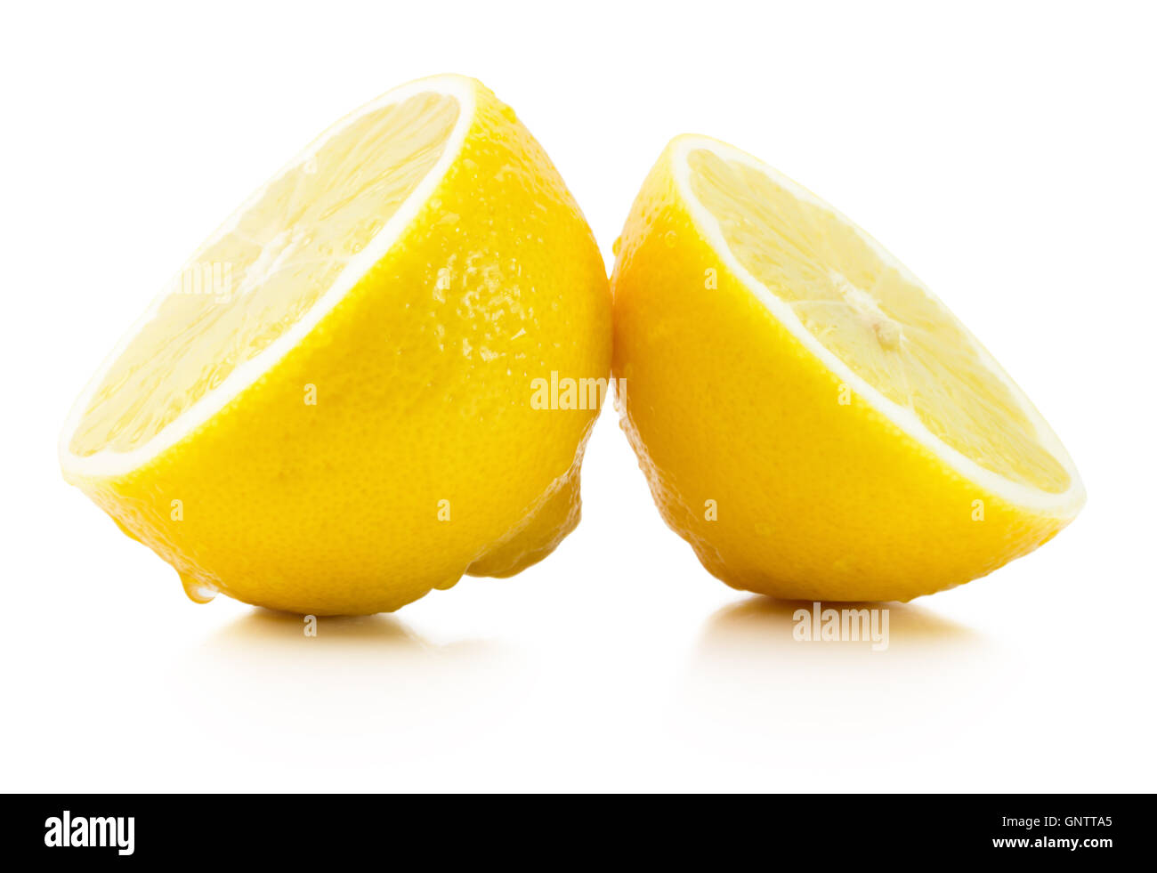 half of lemons isolated on the white background Stock Photo - Alamy