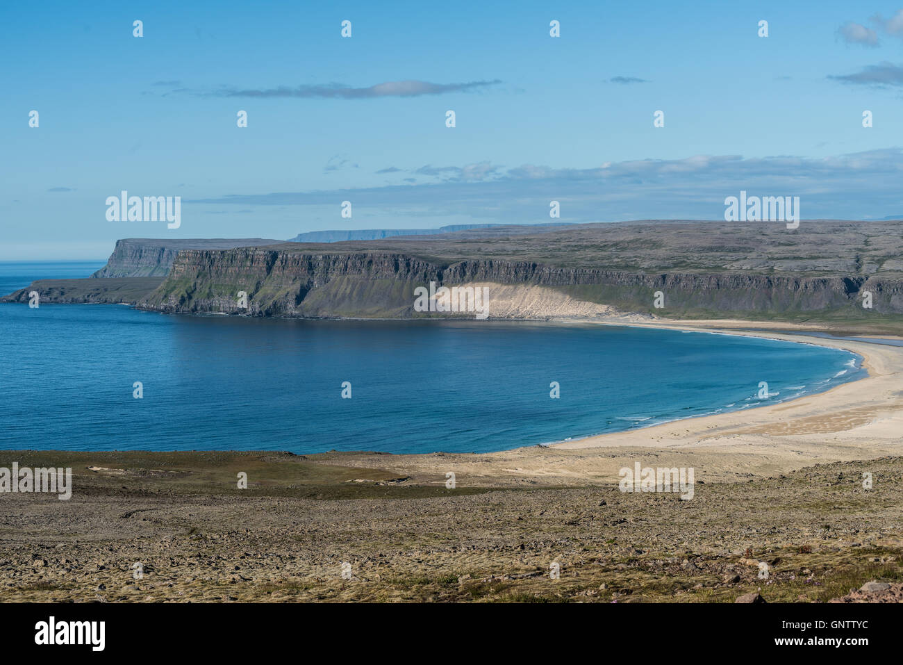 Stunning Latrabjarg cliffs, Europe's largest bird cliff. West Fjords ...