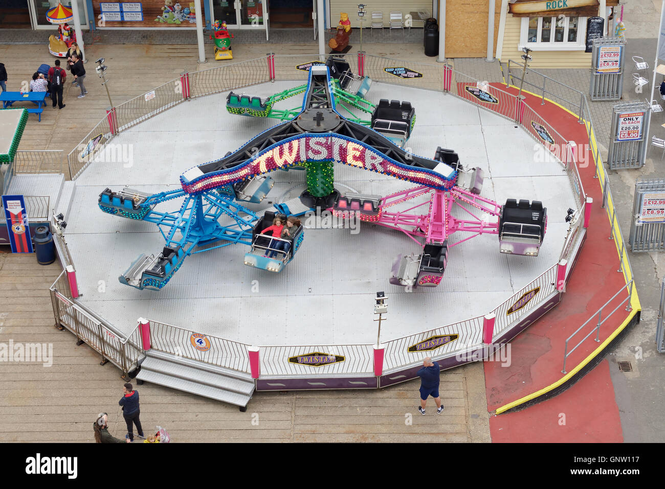 Clarence Pier funfair ride 'Twister' captured from the 'Portsmouth Eye ...