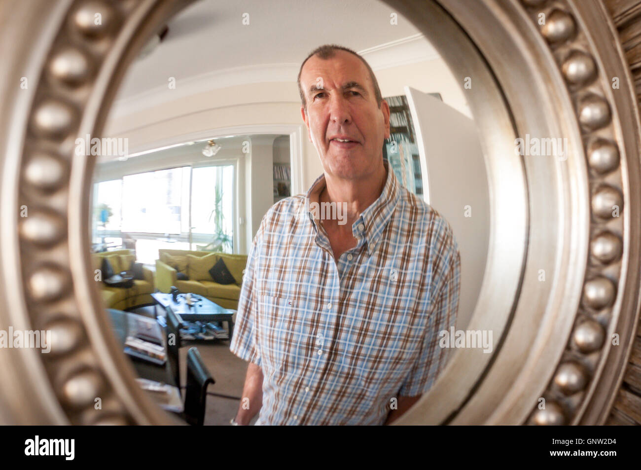 Millionaire property developer Mike Holland at home in Brighton Stock ...
