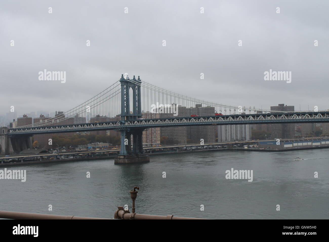 a bridge on a cloudy rainy day Stock Photo - Alamy