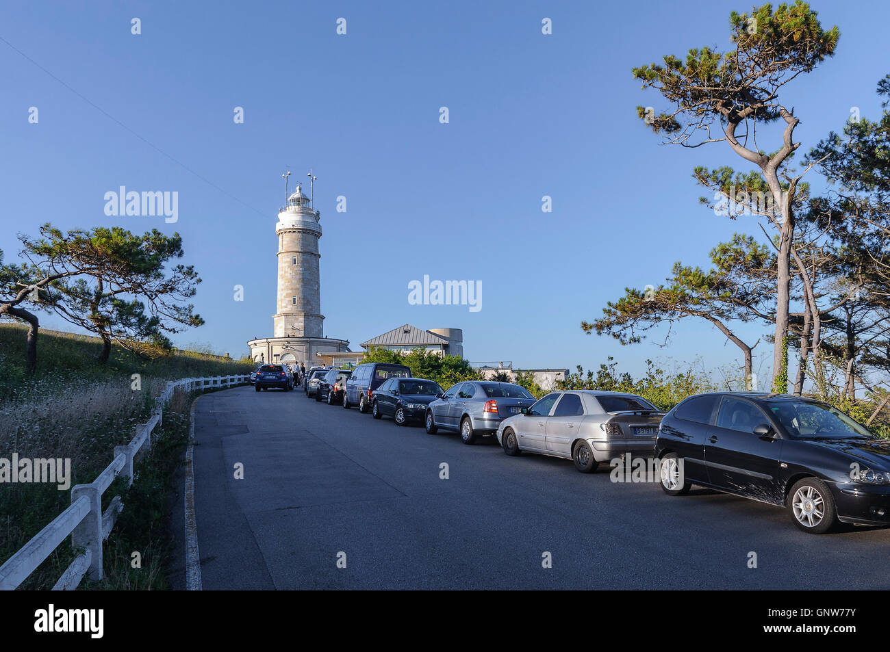 Cabo Mayor lighthouse, city of Santander, Cantabria, Spain Stock Photo ...