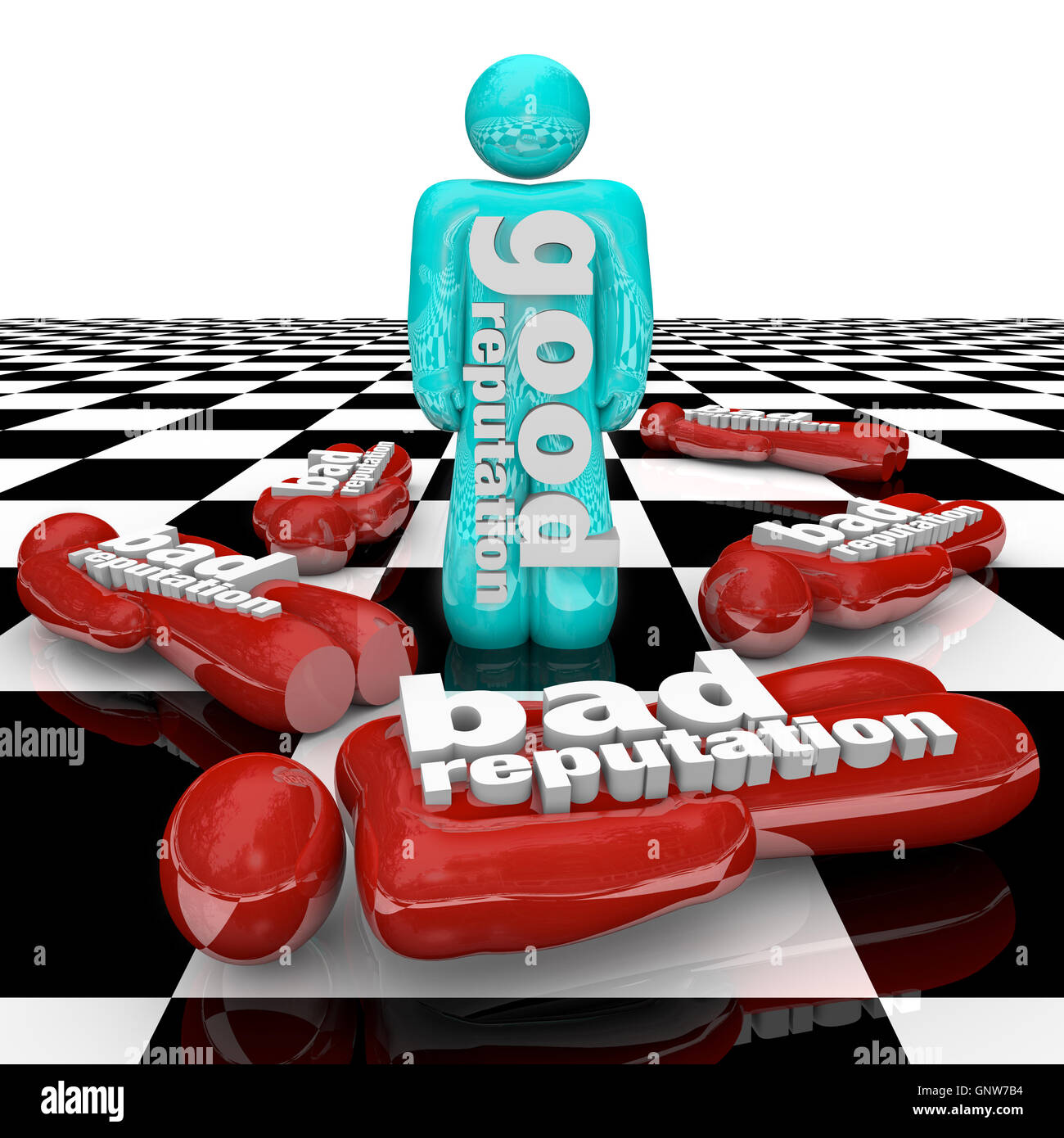 Good Reputation Person Wins Advantage Vs Not Reputable Others Stock ...