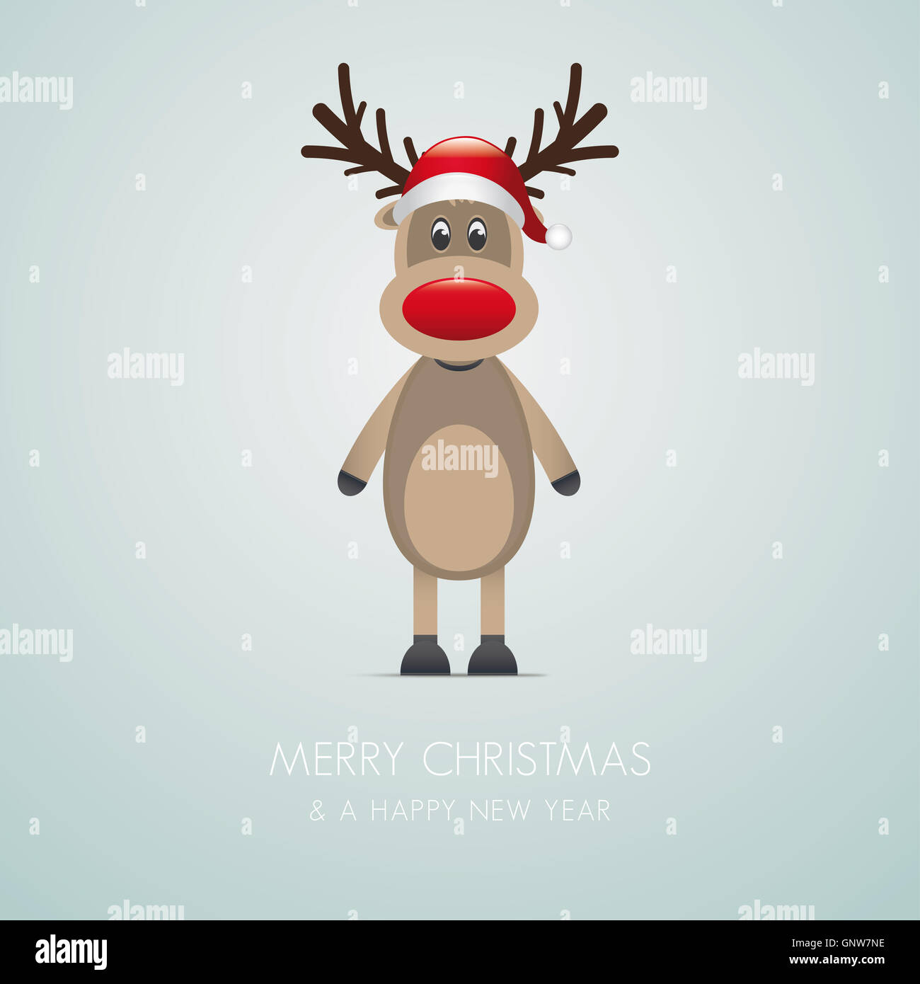 reindeer red nose Stock Photo - Alamy