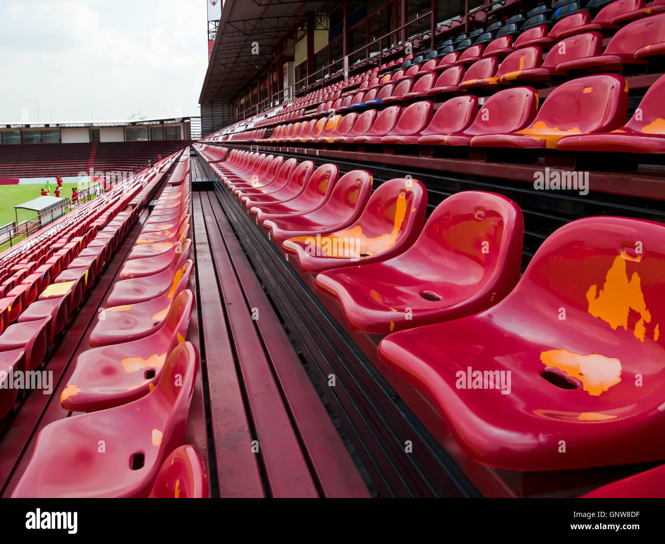 seat in football field Stock Photo - Alamy