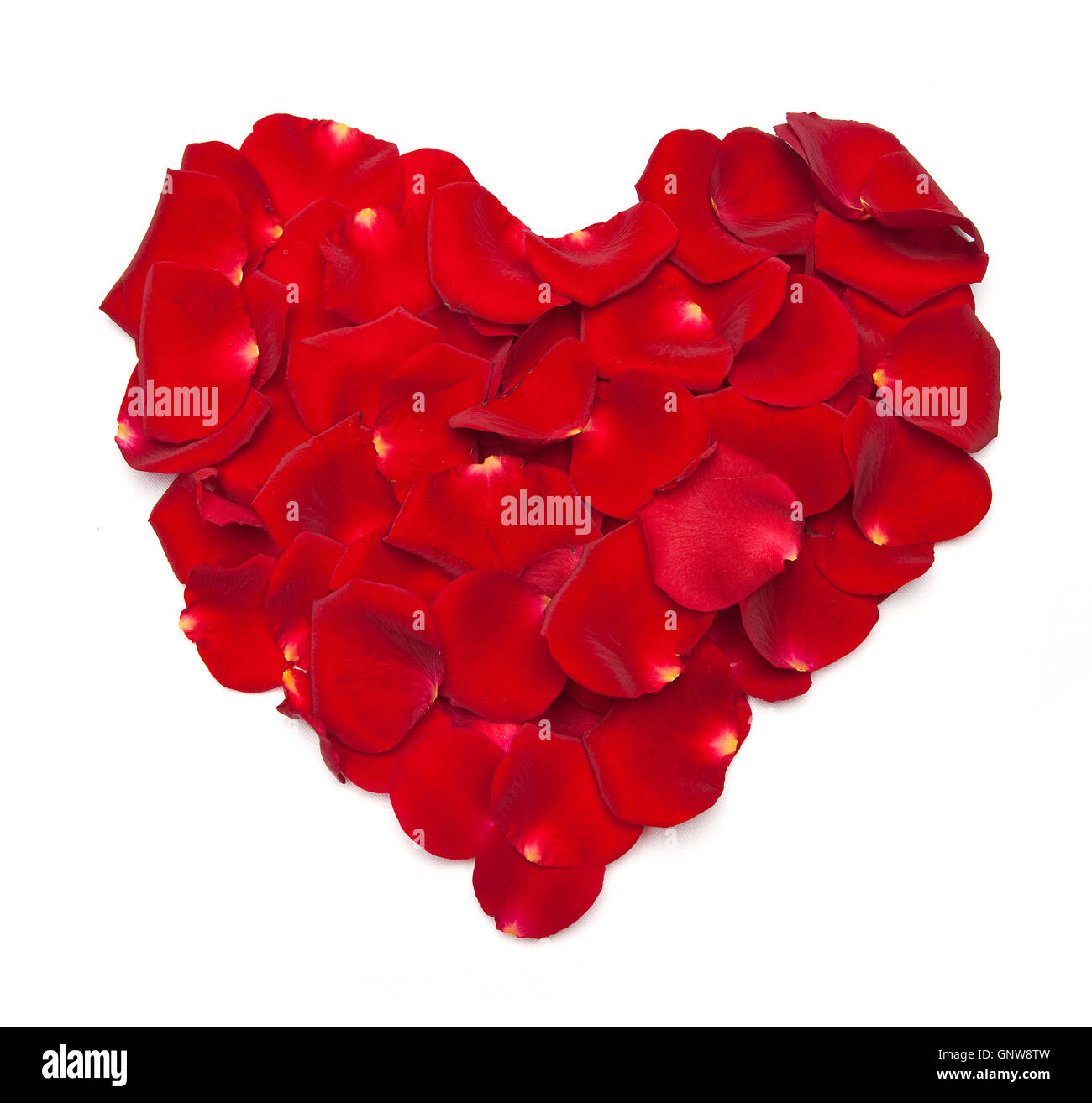 Heart shape made out of rose Stock Photo - Alamy