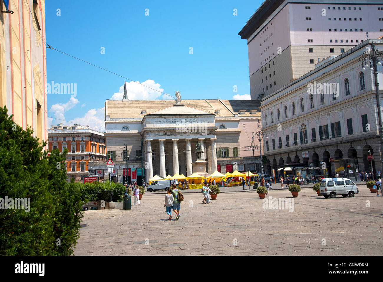 The Opera House, the Teatro Carlo Felice on the Piazza de Ferrari in ...