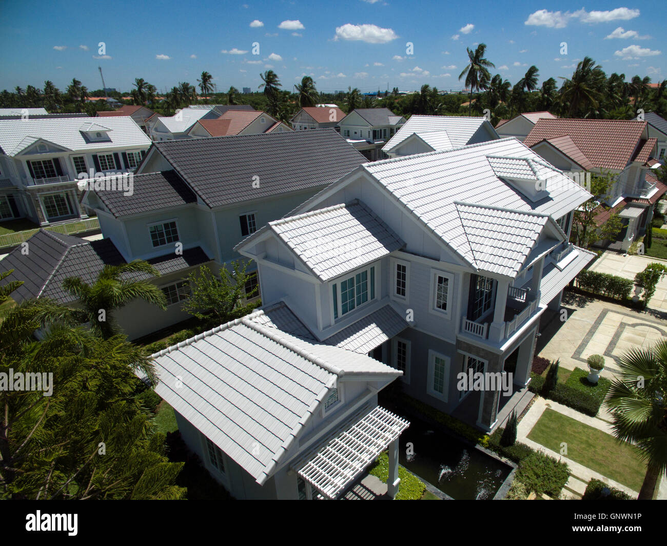 House Roofs tiles, new styles and colors Stock Photo - Alamy