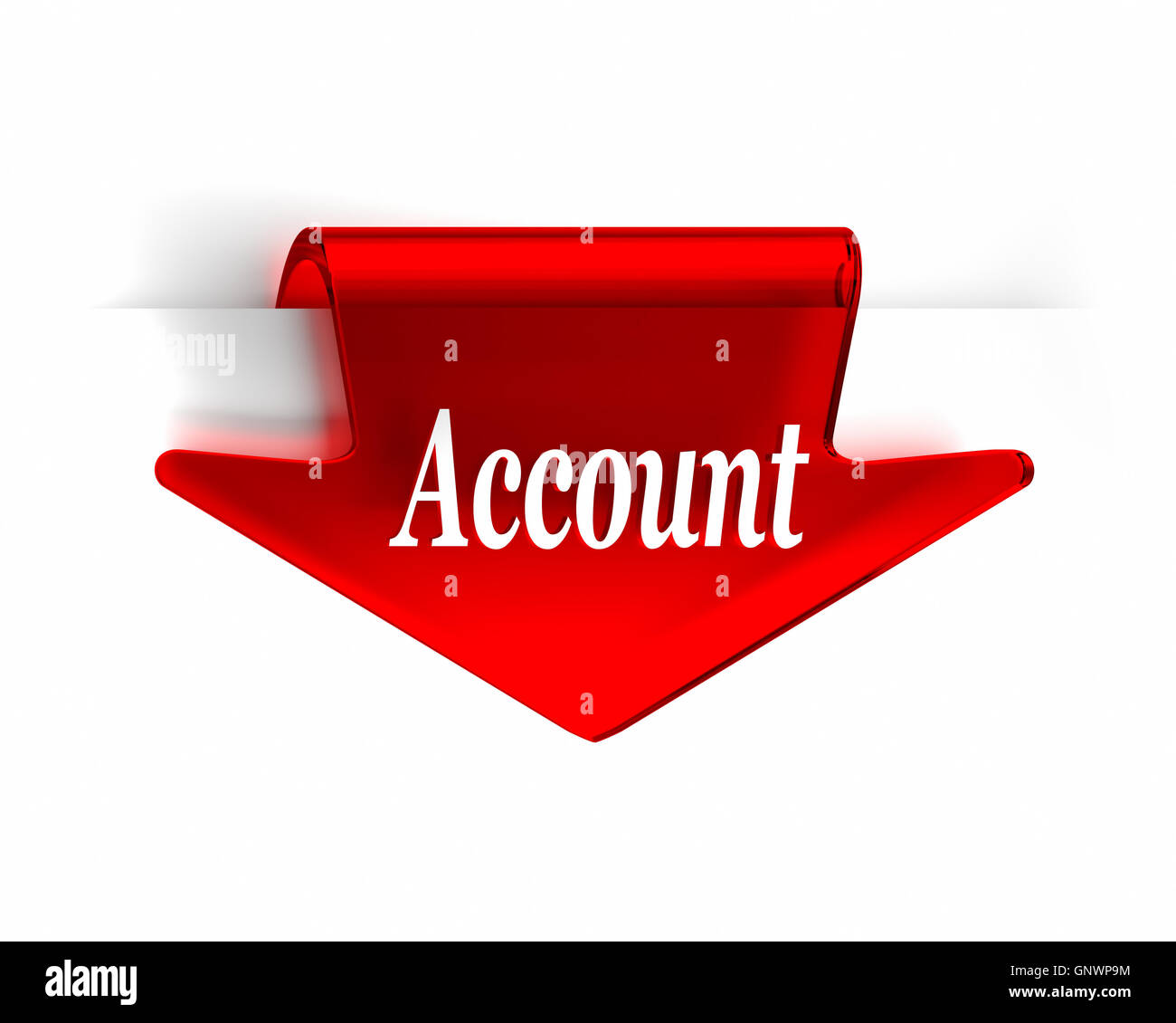 Red white arrow sign word hi-res stock photography and images - Alamy