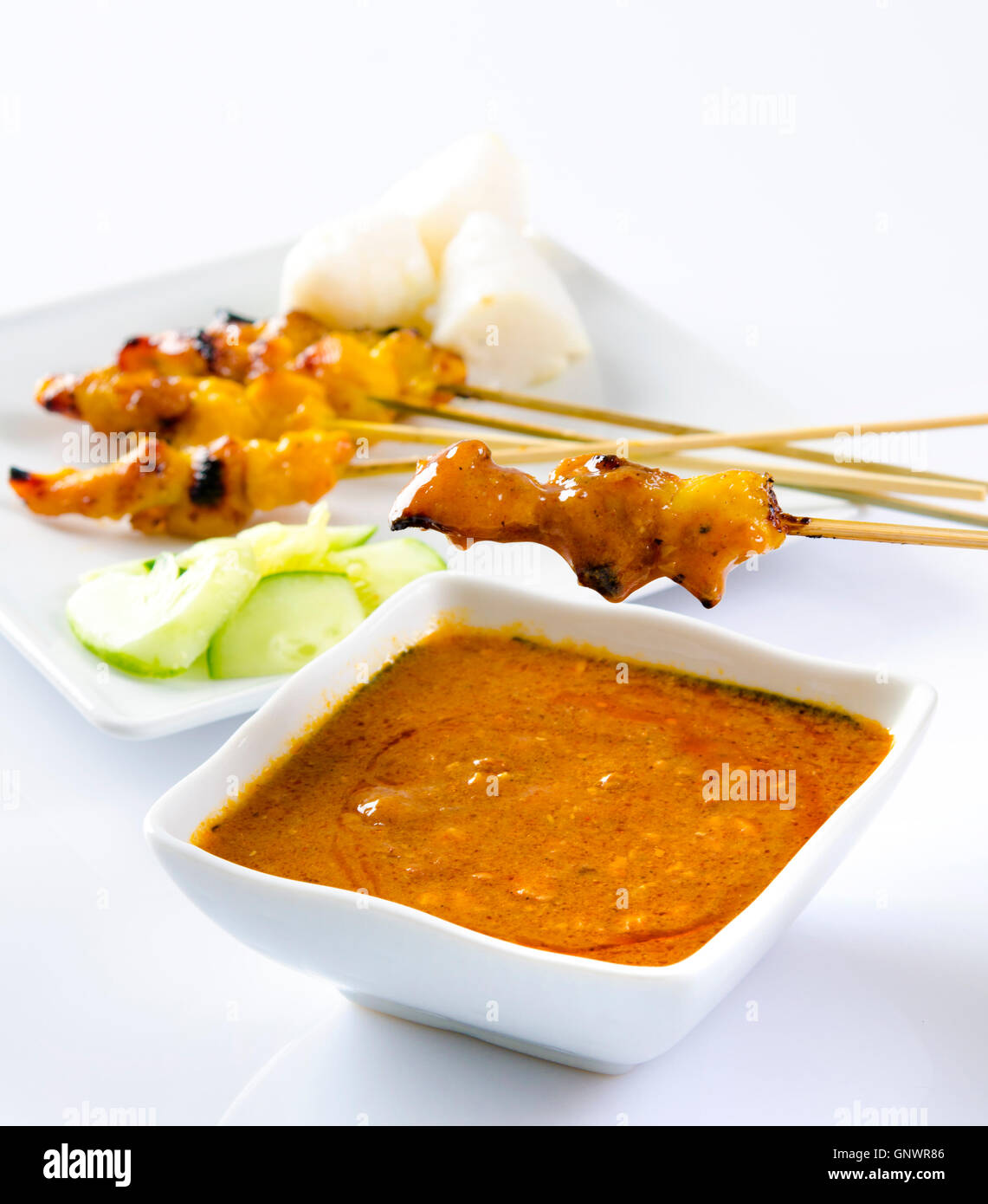 Thai kebabs with satay sauce hi-res stock photography and images - Alamy