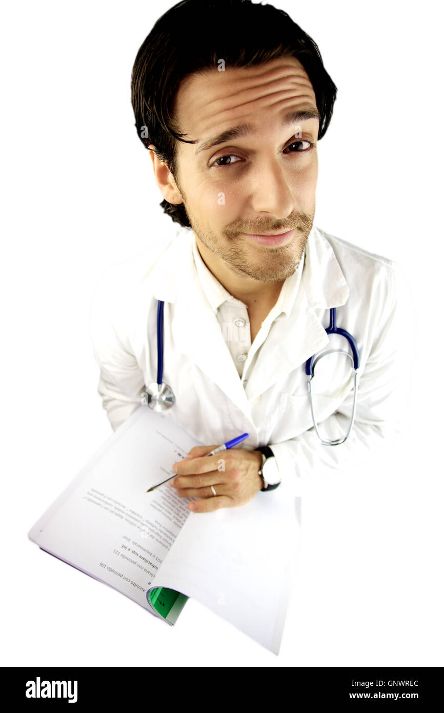 Funny doctor smiling Stock Photo - Alamy