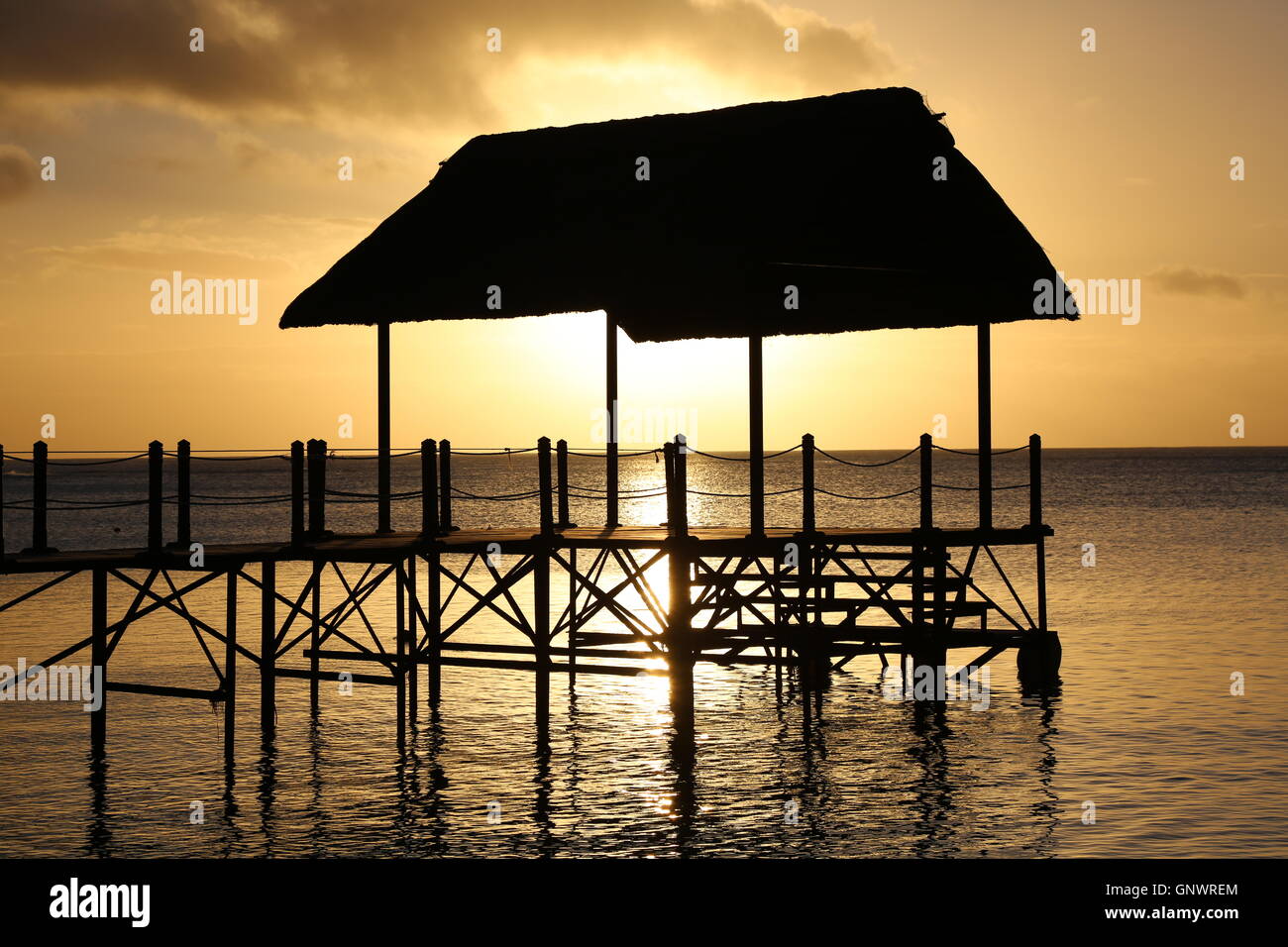 Sunset in Mauritius Stock Photo - Alamy