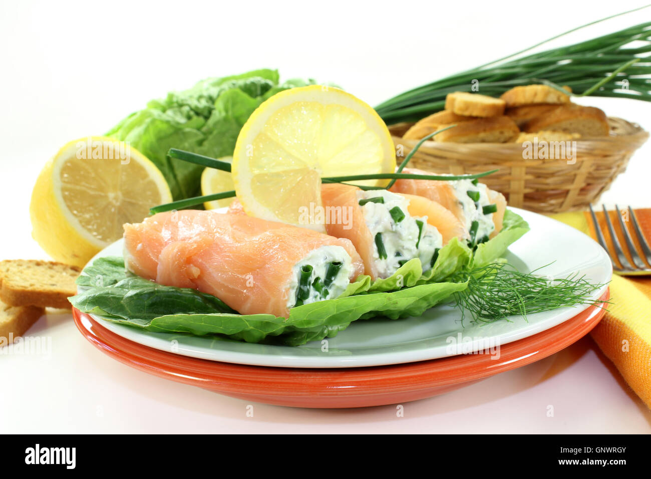 Salmon roulade hi-res stock photography and images - Alamy